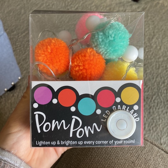 Urban Outfitters | Party Supplies | Set Of 2 Led String Lights W Pom ...